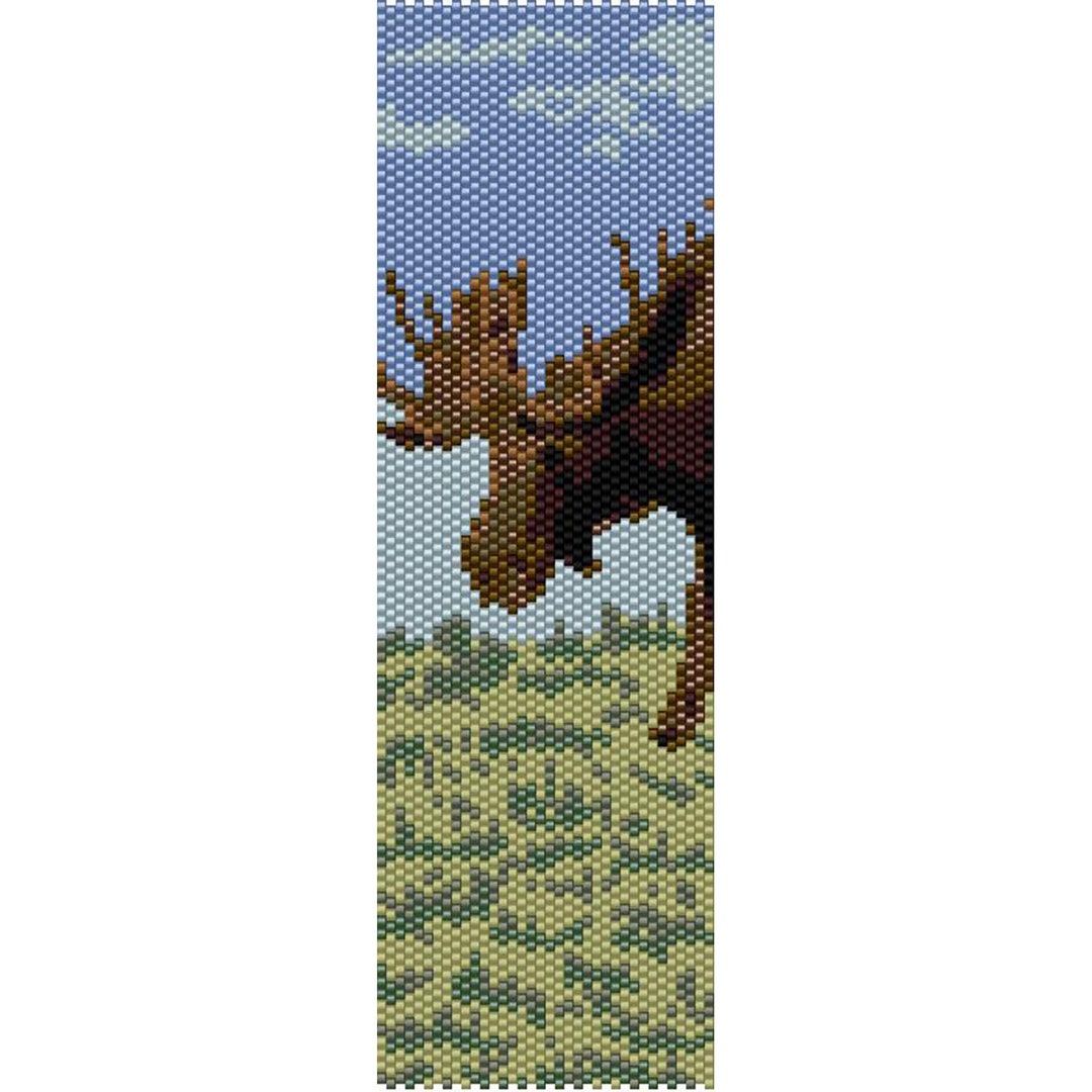 Moose 1 Peyote Bead Pattern, Bracelet, Bookmark Pattern, Seed Beading ...