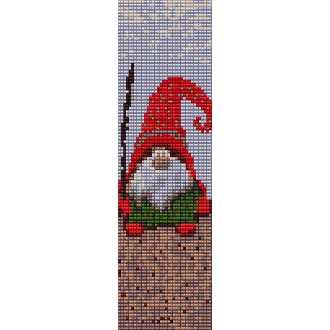 Roamin' Gnome Loom Bead Pattern, Gnome Bracelet, Bookmark Pattern, Seed ...