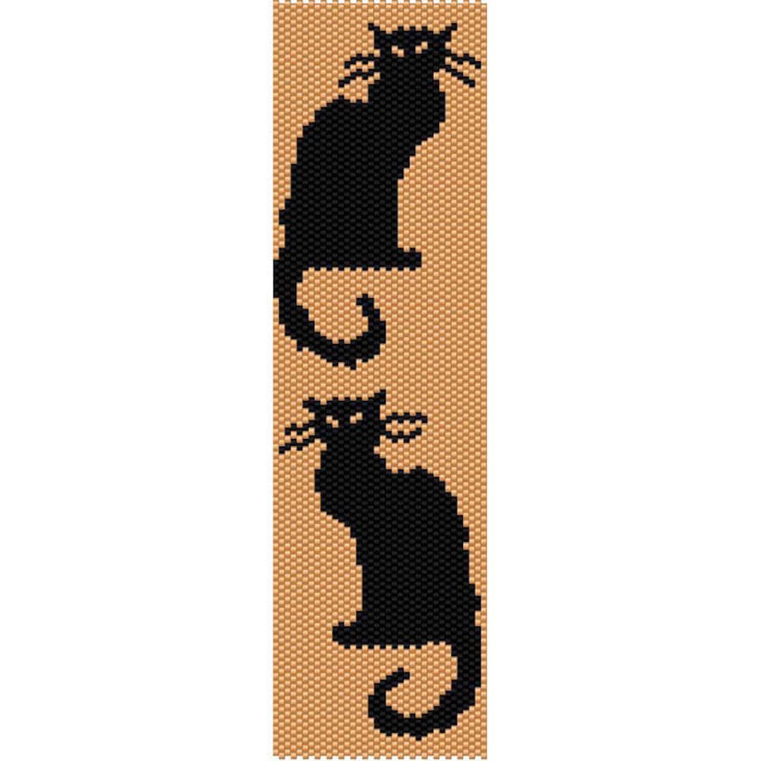 Two Cats Peyote Bead Pattern, Bracelet Pattern, Bookmark Pattern, Seed ...