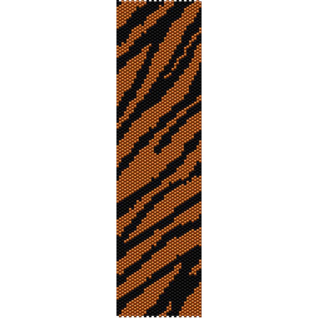 Tiger Print Pattern Peyote Bead Pattern, Bracelet Cuff, Bookmark, Seed ...