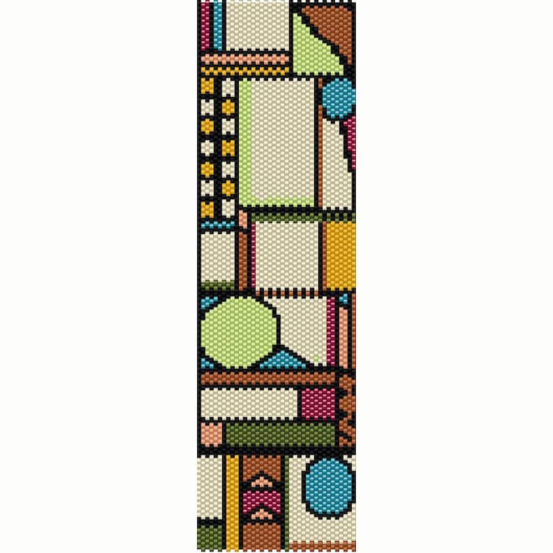 Geometric Peyote Bead Pattern Bracelet Cuff Seed Beading | Etsy