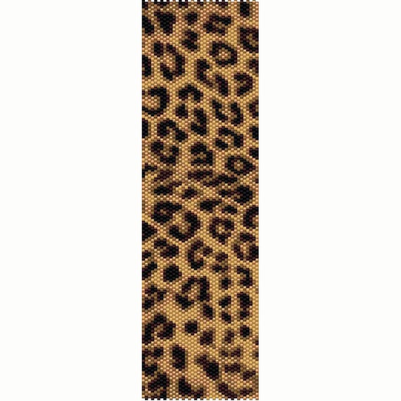 INSTANT DOWNLOAD even count peyote pattern cheetah animal print 2 drop ...
