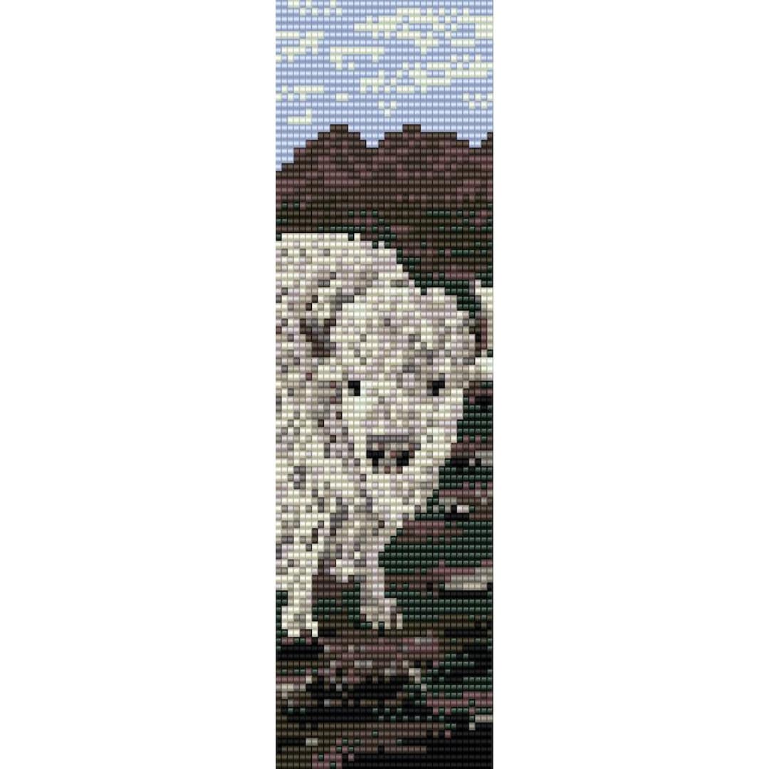White Buffalo Loom Bead Pattern, Bracelet Cuff Pattern, Bookmark ...