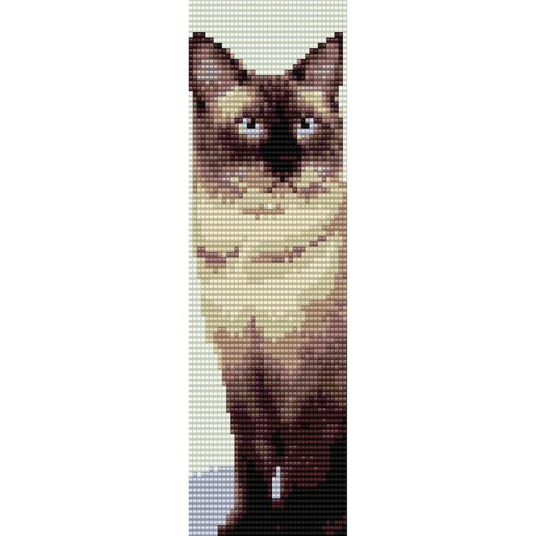 Siamese Cat Loom Bead Pattern, Bracelet Cuff, Seed Beading Pattern ...