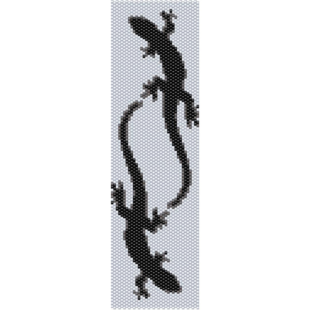 Gecko Peyote Bead Pattern, Bracelet Cuff, Bookmark Pattern, Seed ...