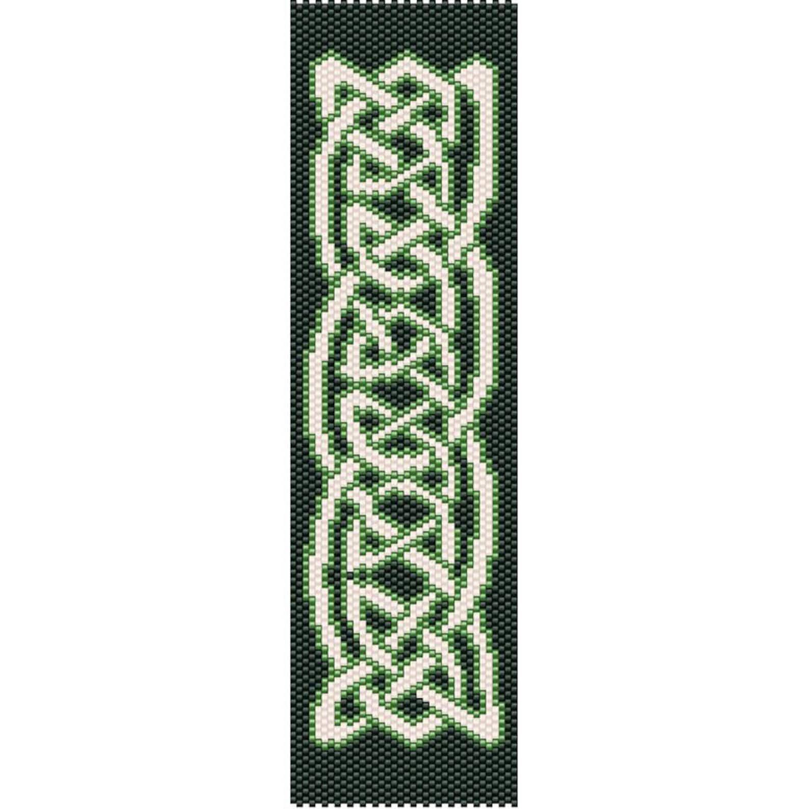 Celtic Knots 11 Peyote Bead Pattern, Bracelet Cuff, Bookmark, Seed ...