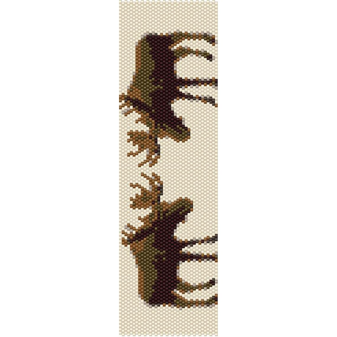 Moose 3 Peyote Bead Pattern, Bracelet or Bookmark Pattern, Seed Beading ...