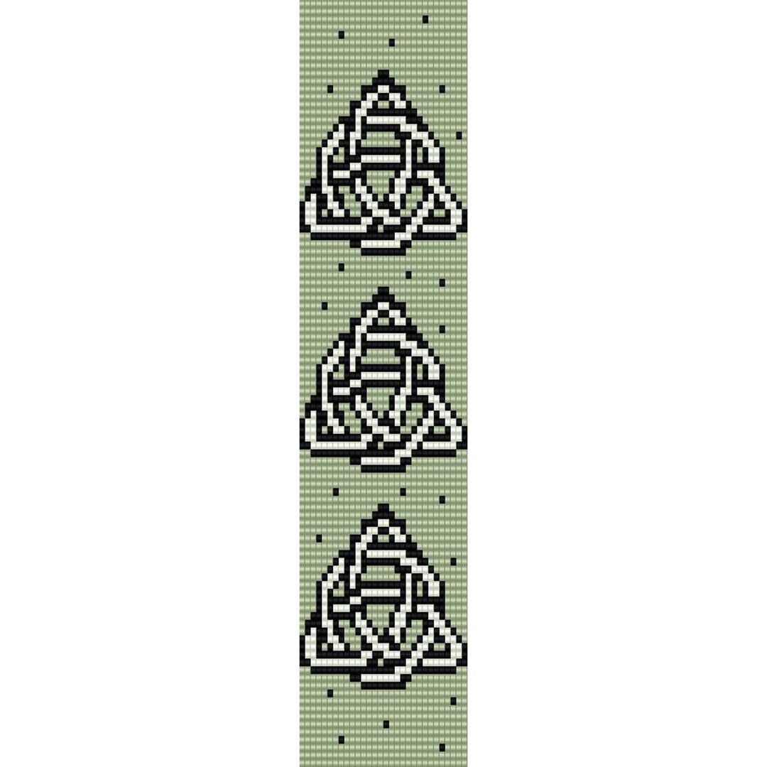 Triquetra Loom Celtic Bead Pattern, Bracelet Cuff, Seed Beading Pattern ...