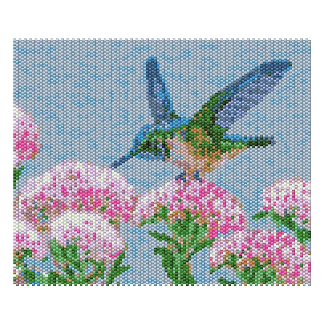 Hummingbird Tapestry #2 Peyote Bead Pattern, Wall Art Pattern, Seed ...