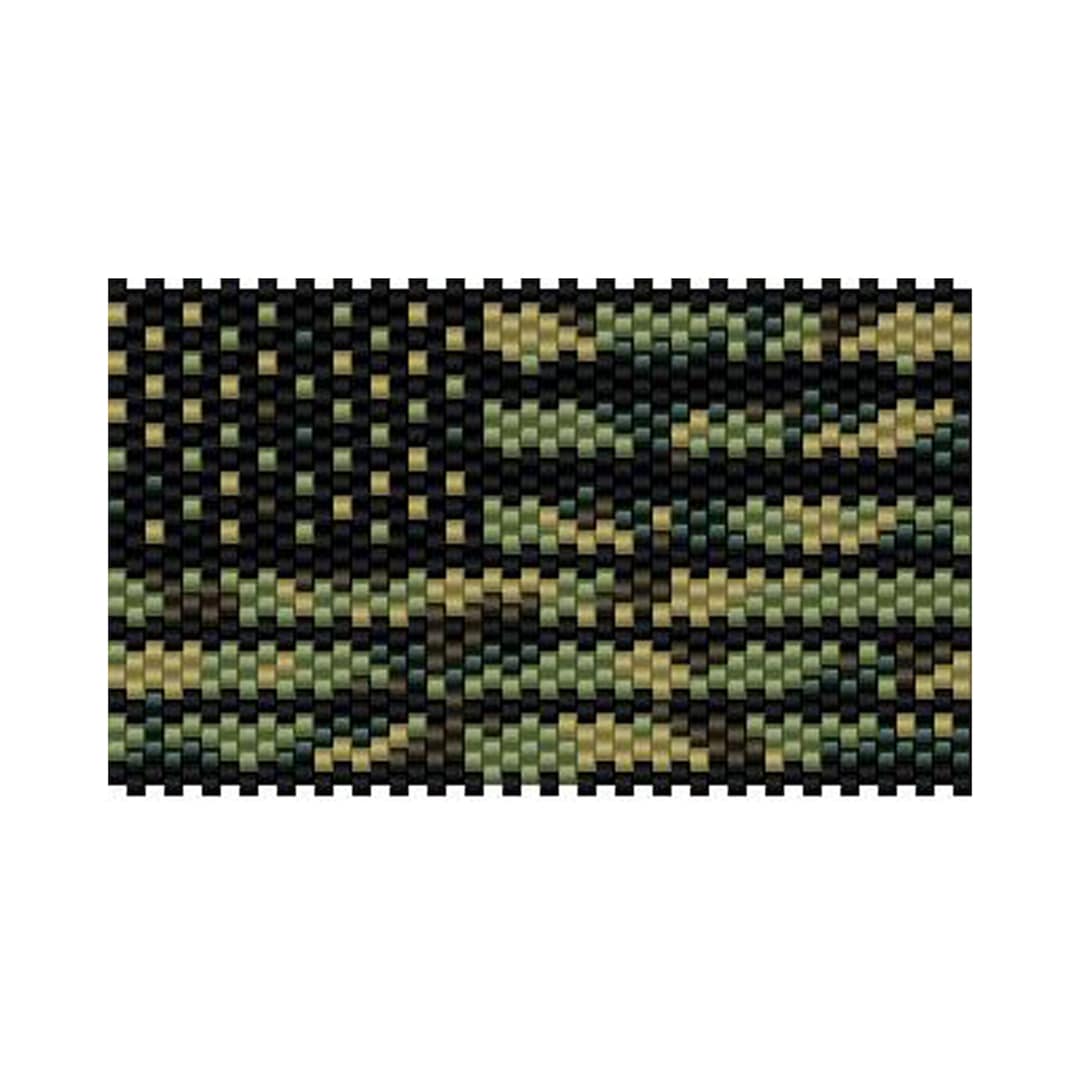 Camo Flag Pen Wrap Peyote Seed Beading Pattern, Miyuki Delica Size 11 ...