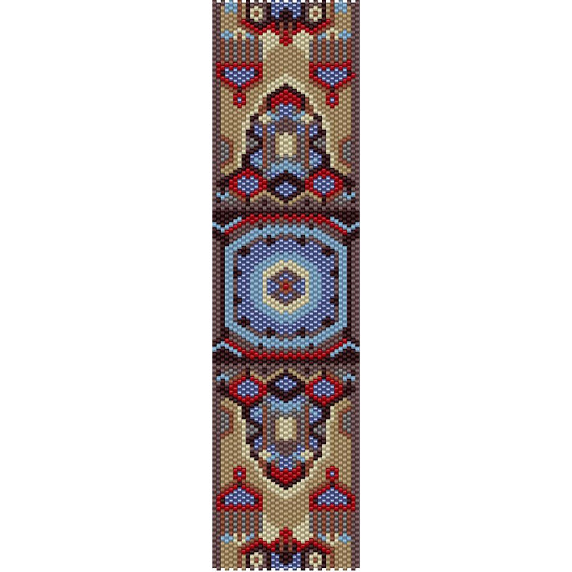 Geometric 30 Peyote Bead Pattern, Bracelet Cuff, Bookmark, Seed Beading ...