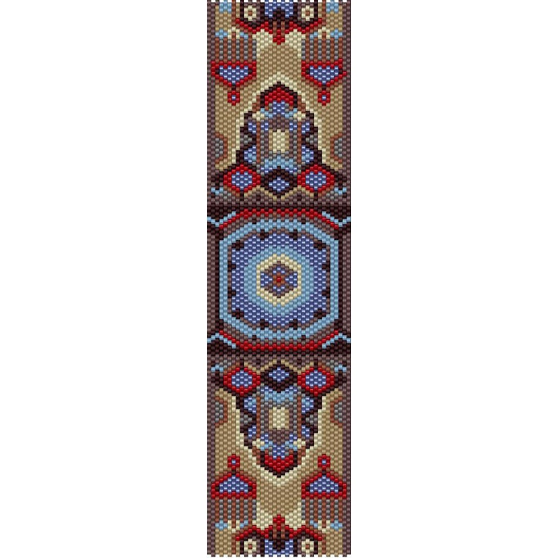Geometric 30 Peyote Bead Pattern Bracelet Cuff Bookmark | Etsy