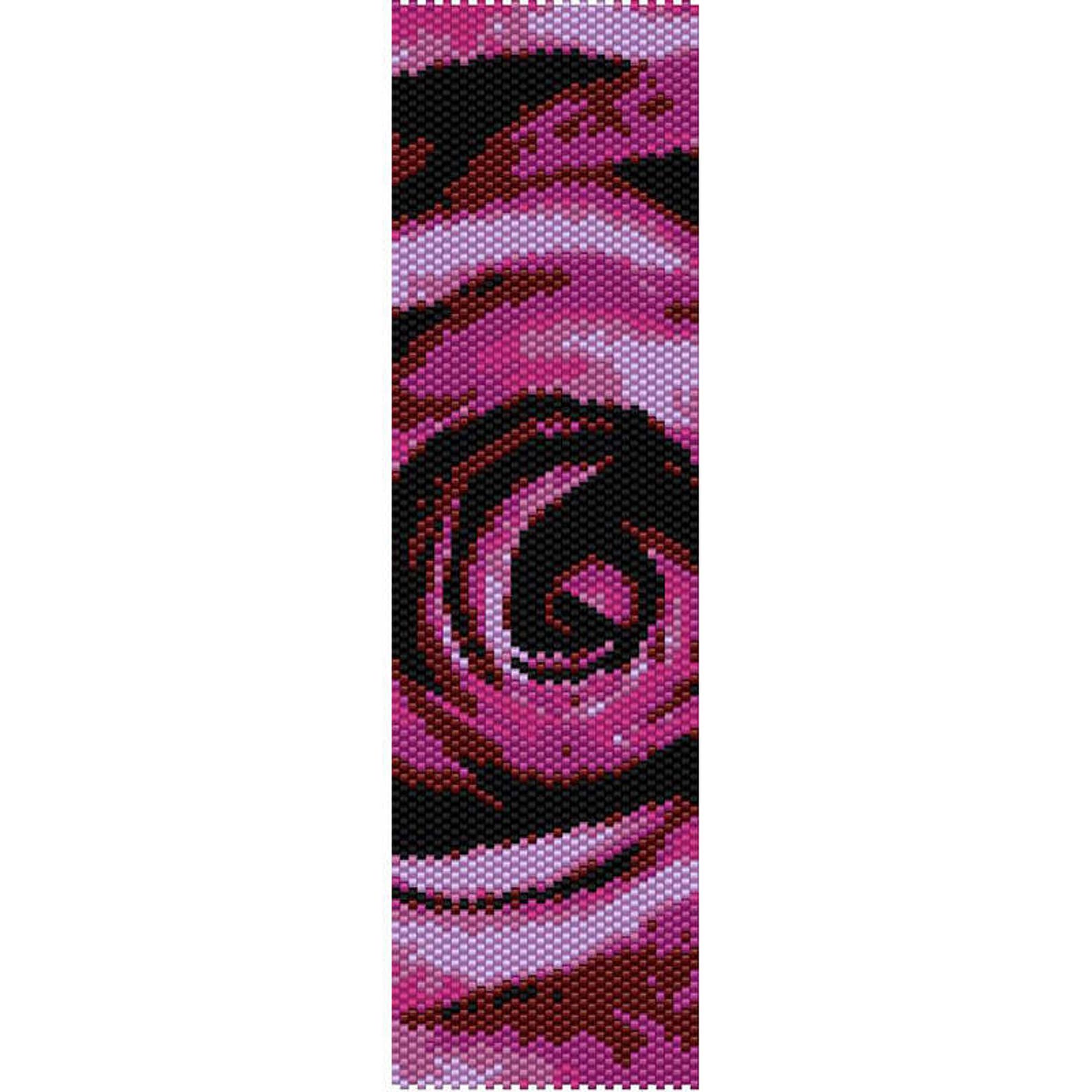 Abstract Rose Peyote Bead Pattern, Bracelet Cuff Pattern, Bookmark ...