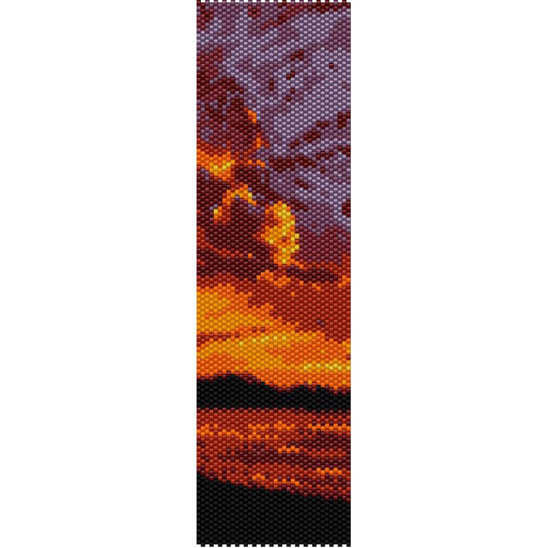Beach Sunset Peyote Bead Pattern, Bracelet Pattern, Bookmark Pattern ...