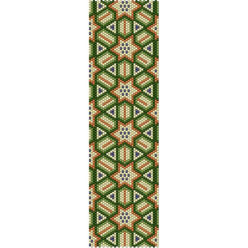 Geometric 50 Peyote Bead Pattern Bracelet Cuff Pattern - Etsy