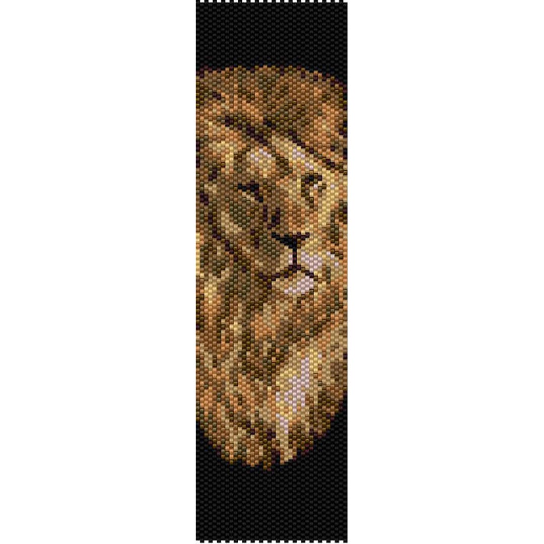 Lion Peyote Bead Pattern, Bracelet Pattern, Bookmark Pattern, Seed ...