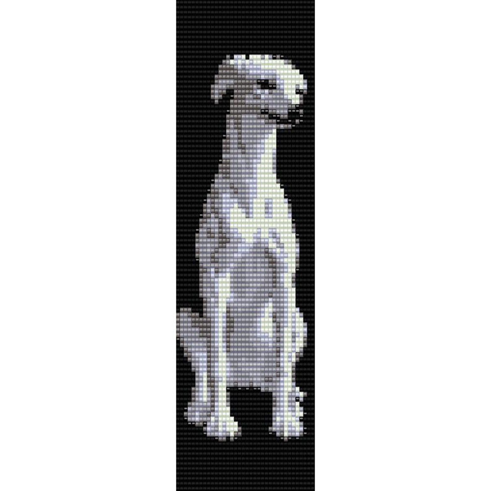 Greyhound Dog Loom Bead Pattern, Bracelet Cuff, Bookmark, Seed Beading ...