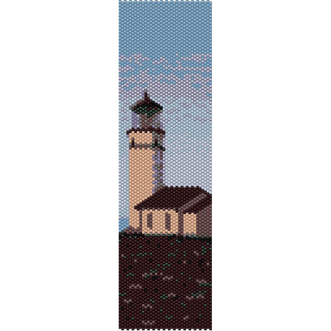 Lighthouse 2 Peyote Bead Pattern, Bracelet Cuff, Bookmark, Seed Beading ...
