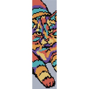Colorful Cat 3 Loom Bead Pattern Bracelet Cuff Bright - Etsy