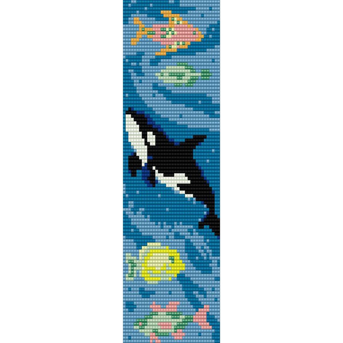 Orca Loom Bead Pattern, Ocean Bracelet, Bookmark, Seed Beading Pattern ...
