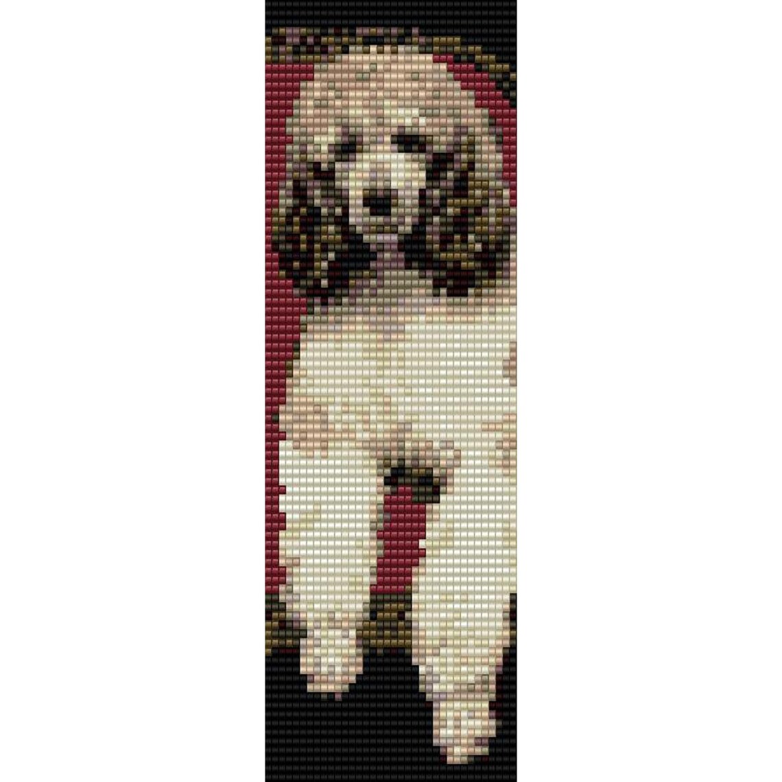 Poodle in Chair Dog Loom Bead Pattern, Dog Bracelet Pattern, Bookmark ...