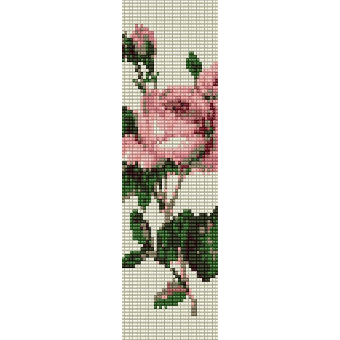 Vintage Rose 4 Loom Bead Pattern Bracelet Pattern Bookmark - Etsy
