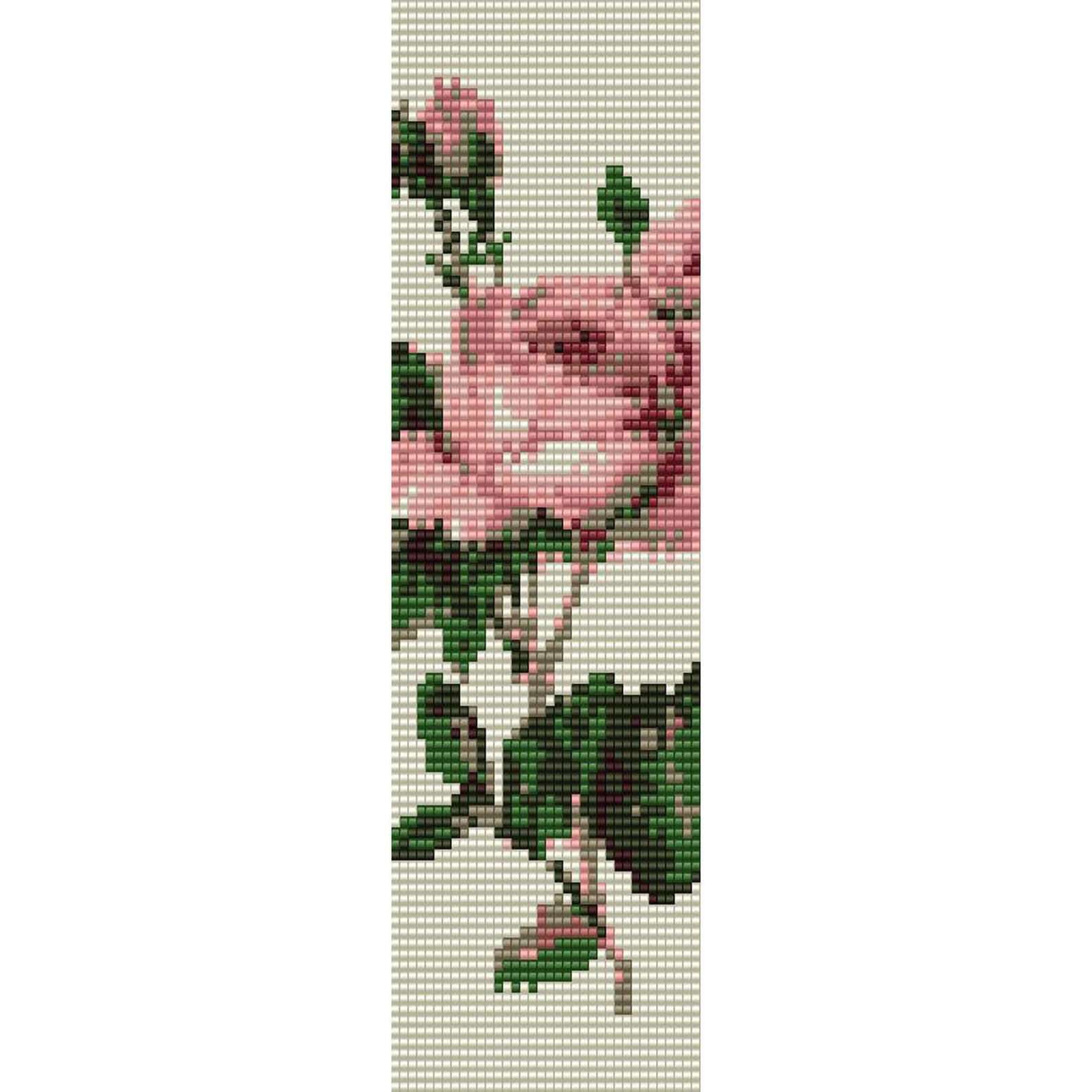 Vintage Rose 4 Loom Bead Pattern Bracelet Pattern Bookmark - Etsy