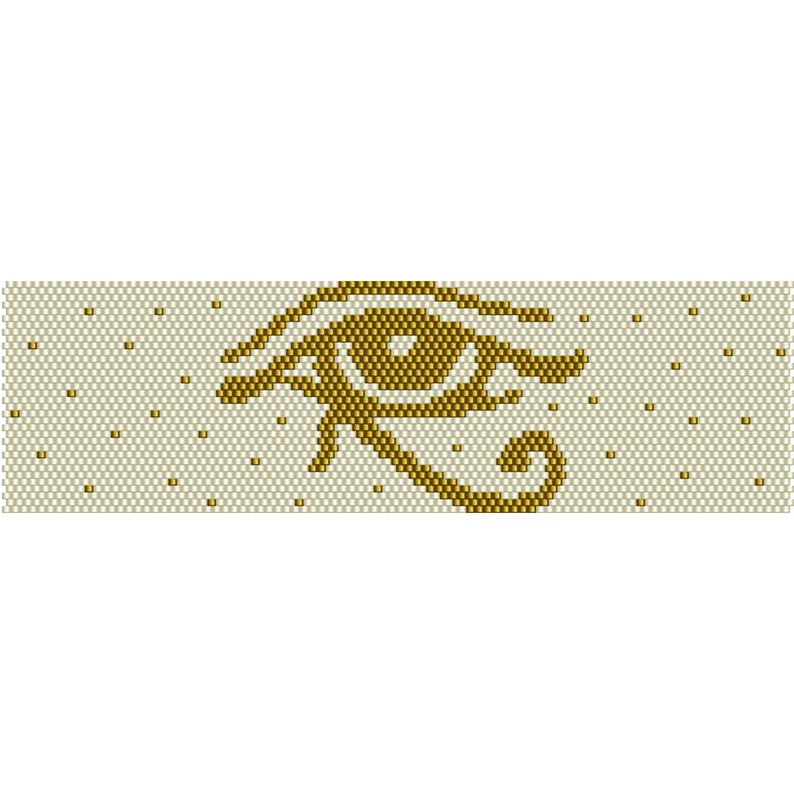 Eye of Horus Peyote Bead Pattern, Bracelet Cuff, Bookmark, Seed Beading ...