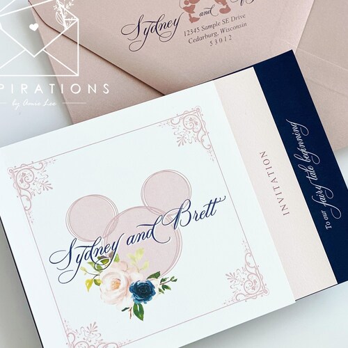 Elegant Disney Wedding Invitations Fairy Tale Wedding - Etsy