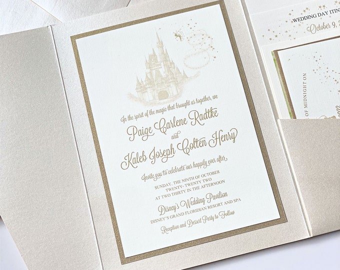 Elegant Disney Wedding Invitations, Fairy Tale Wedding, Disney Wedding ...