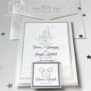 Elegant Disney Wedding Invitations, Disneyland, Disney World, Fairy ...