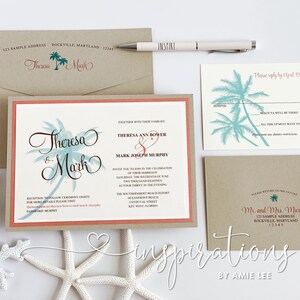 Beach Wedding Invitations, Destination Wedding, Tropical Island Wedding ...