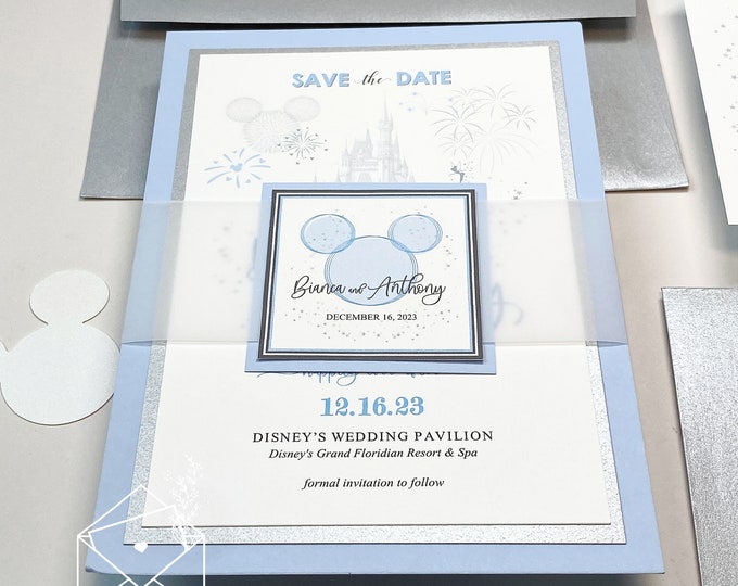 Elegant Disney Wedding Invitations, Fairy Tale Wedding, Formal Disney ...