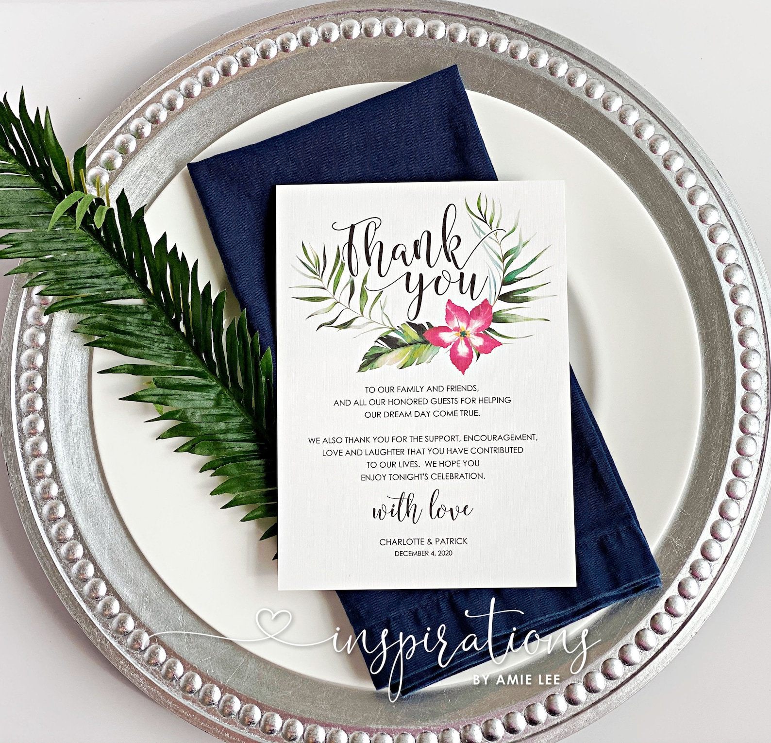 Wedding Reception Table Notes Wedding Thank You Note to | Etsy