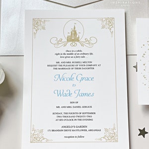 Elegant Disney Wedding Invitations, Fairy Tale Wedding, Disney Wedding ...