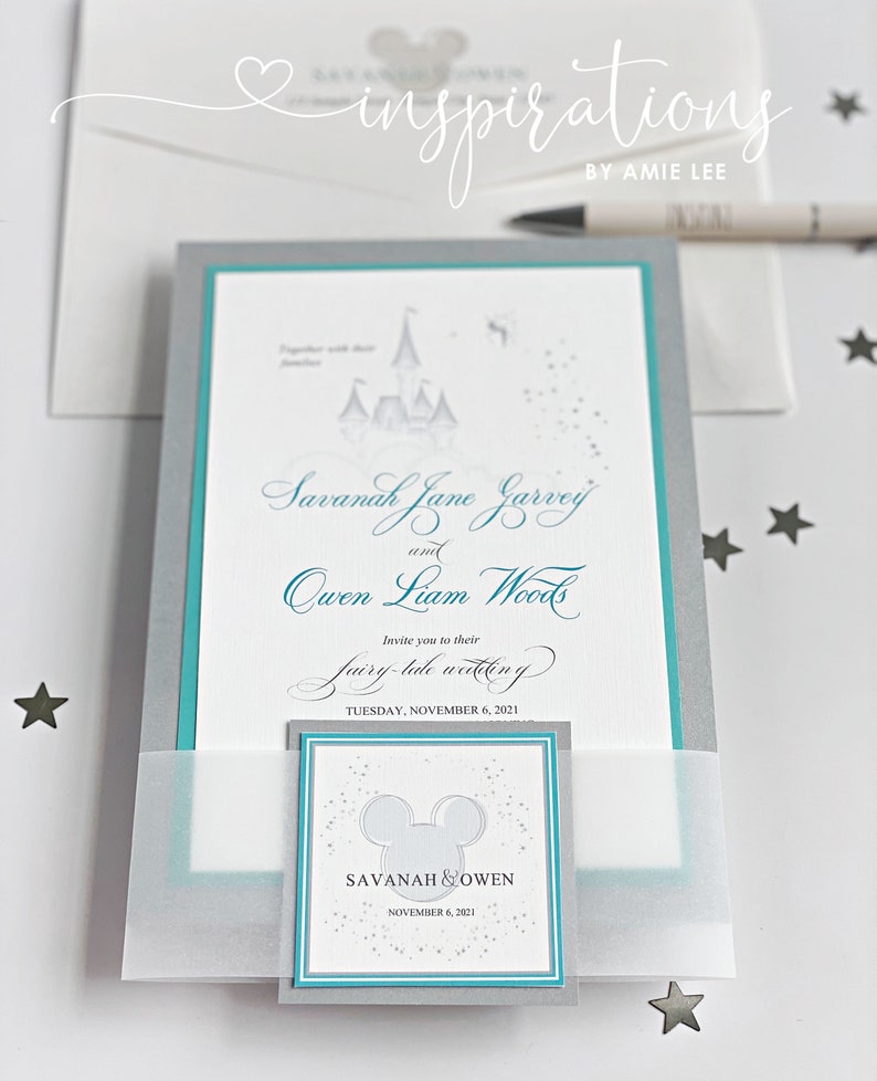 Elegant Disney Wedding Invitations Fairy Tale Wedding Formal - Etsy