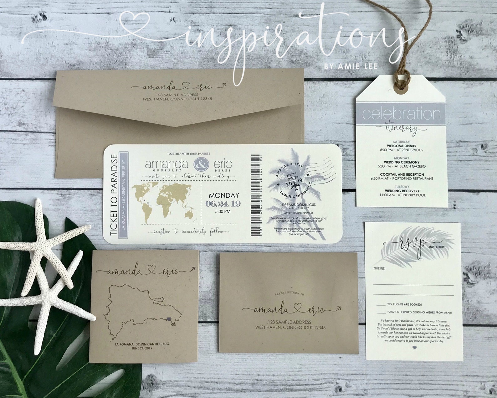 Boarding Pass Wedding Invitations Destination Wedding - Etsy