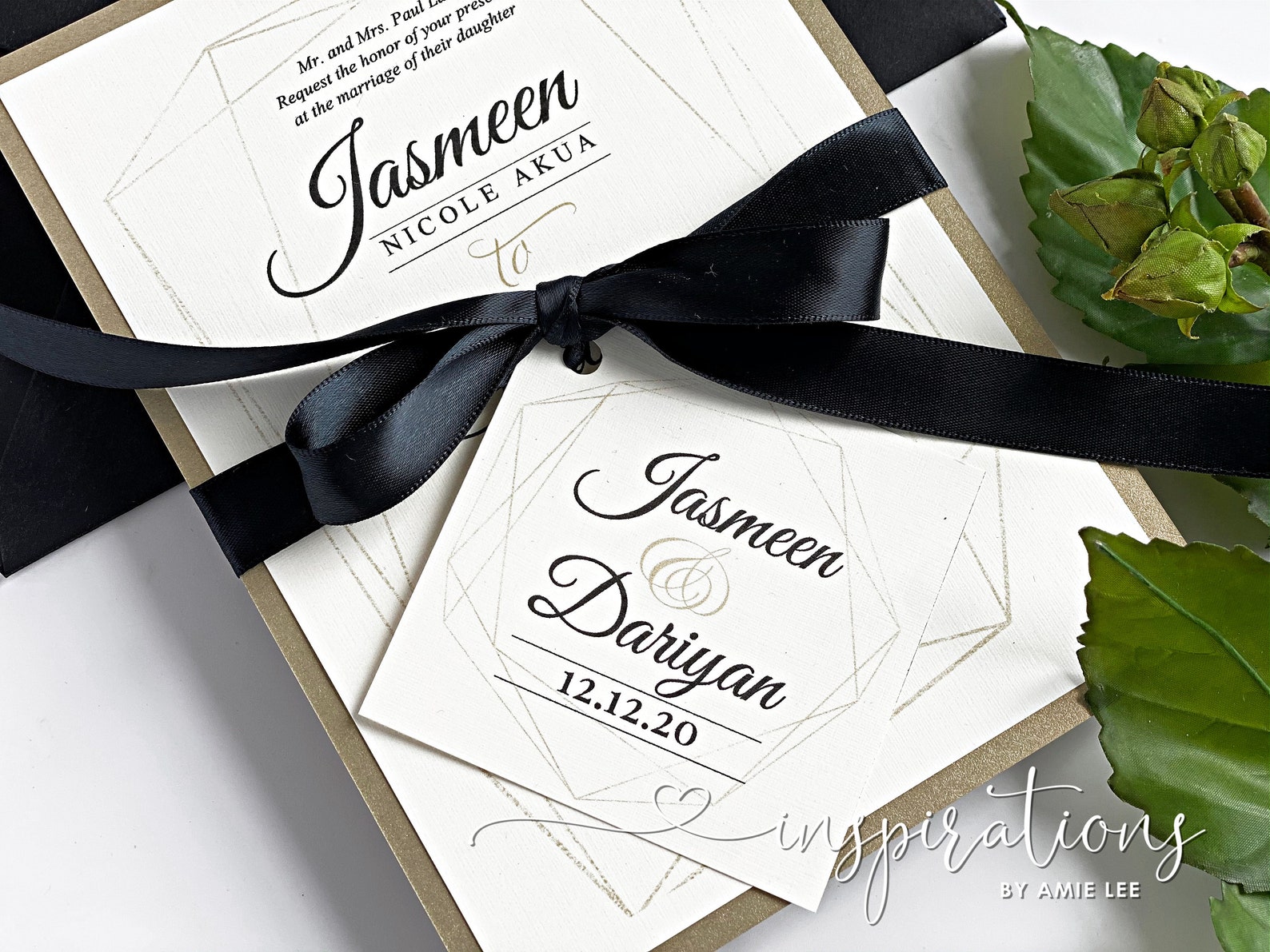 Classic Wedding Invitations Elegant Wedding Black and White - Etsy