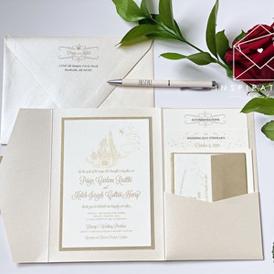 Elegant Disney Wedding Invitations, Fairy Tale Wedding, Disney Wedding ...