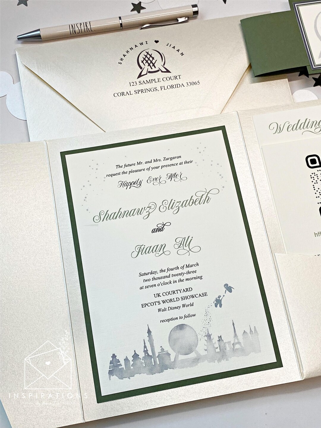 Disney Wedding Invitations, Epcot Wedding, Format Disney Wedding ...