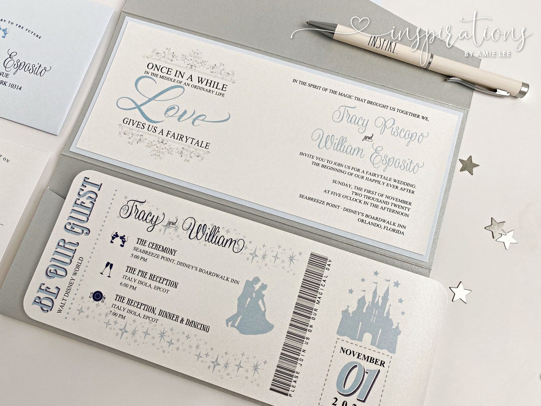 Disney Cinderella Wedding Invitations
