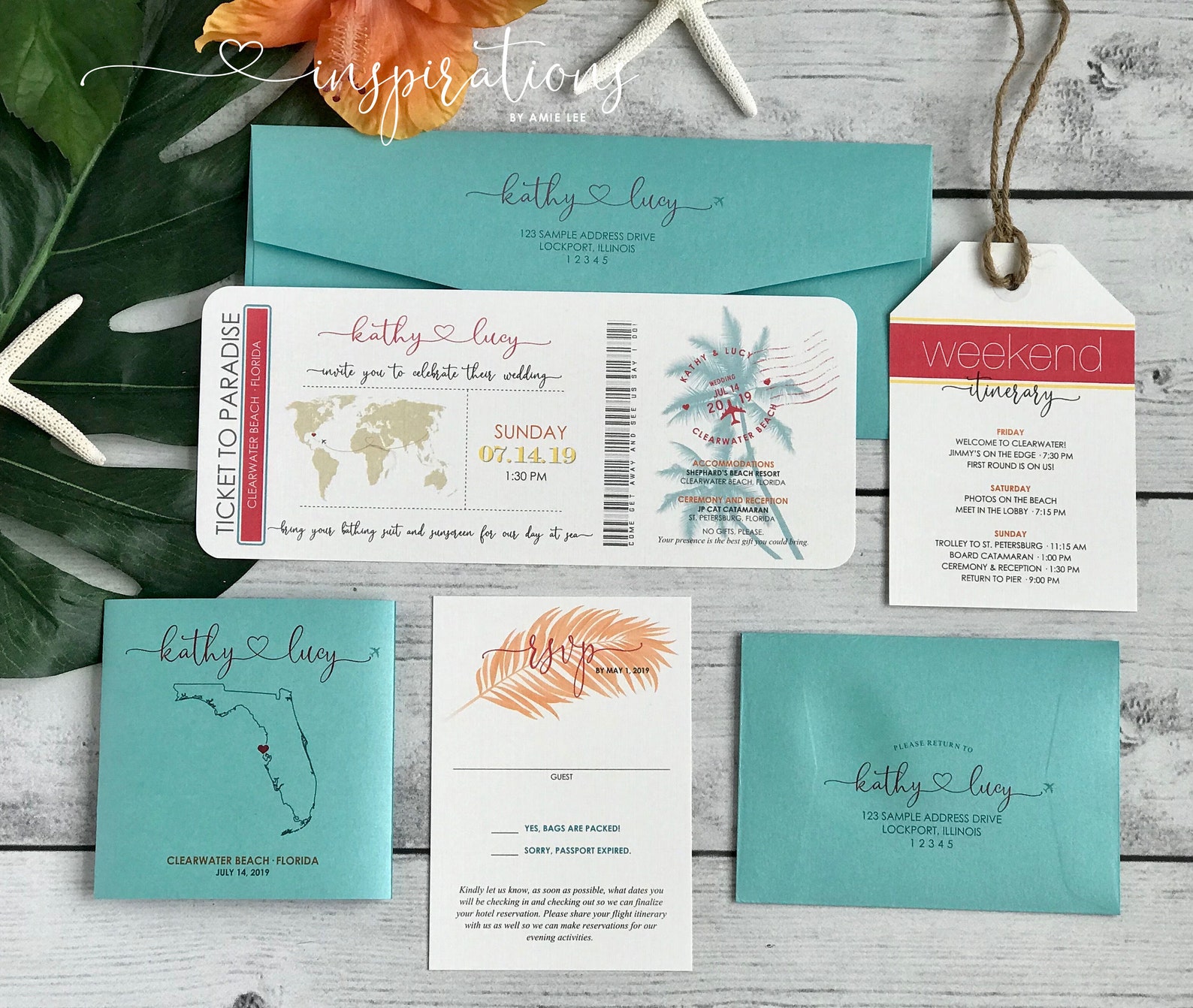 Boarding Pass Wedding Invitations Destination Wedding - Etsy