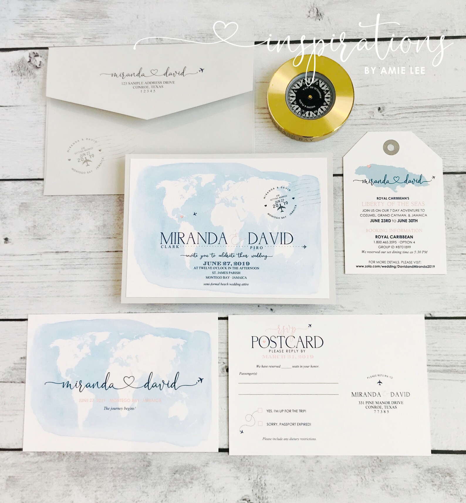 Travel Map Wedding Invitations World Map Invitations Travel - Etsy