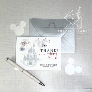 Disney Thank You Cards, Disney Wedding, Thank You Cards, Custom Thank ...