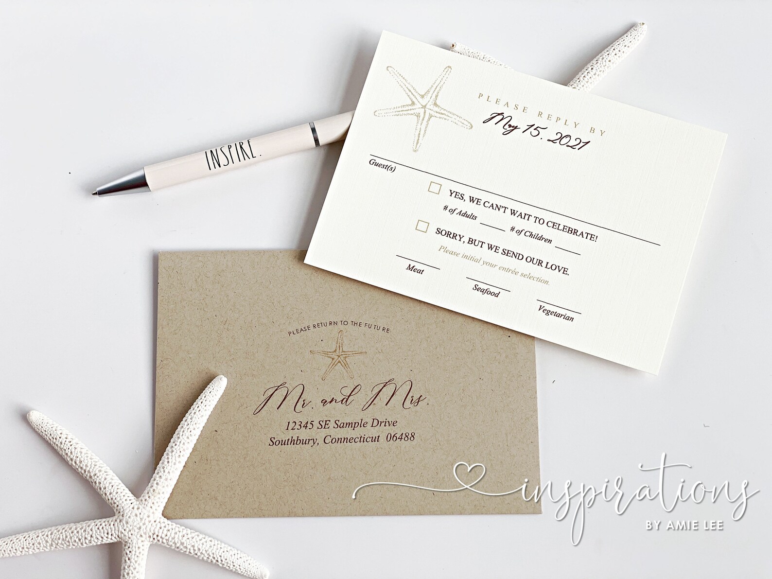 Elegant Beach Wedding Invitations Tropical Island Destination - Etsy