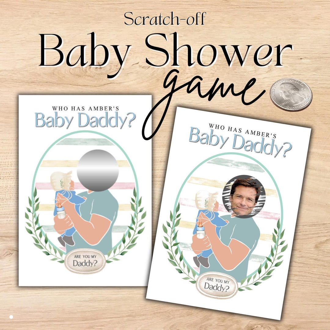 Scratch off Baby Daddy Game: Baby Shower Cards - Etsy