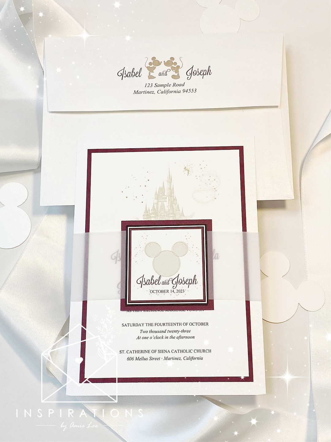 Disney Wedding Invitations, Disney Themed Invitations, Elegant Disney ...
