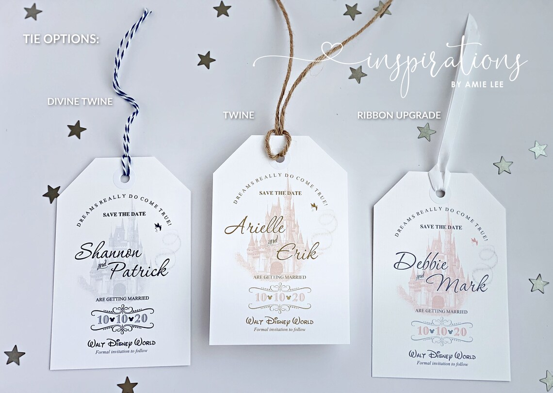 Disney Save the Date Luggage Tag Disney Wedding Disney | Etsy