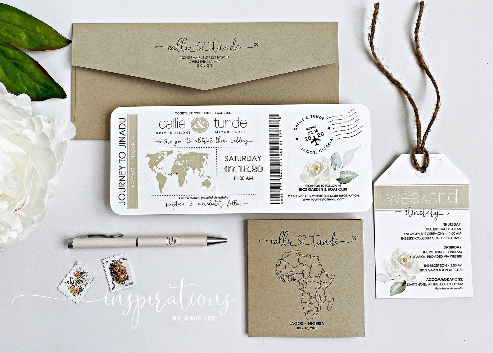 Boarding Pass Wedding Invitations Destination Wedding - Etsy