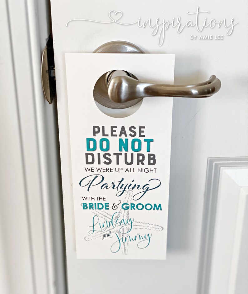 Do Not Disturb Custom Wedding Decor Partied All Night | Etsy